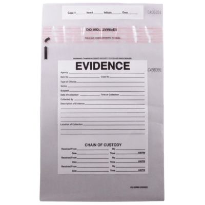 Evidence Bags, Tamper Resistant Closure, Numbered with Receipt - EM ...