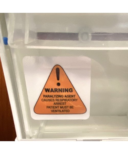 Warning Paralyzing Agent Label and Clings - EM Innovations Medical Products