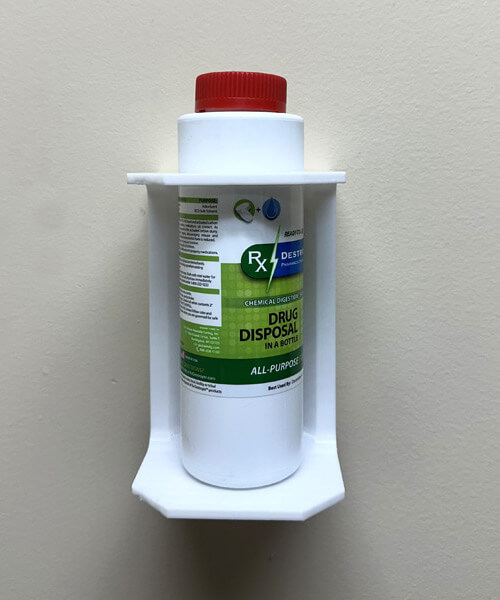 Wall Mount for 16 oz. Rx Destroyer Bottle, Plastic - EM Innovations Medical Products