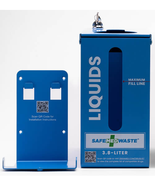 SafeMedWaste Locking Wall Mount for Medication Disposal Bottles - EM ...